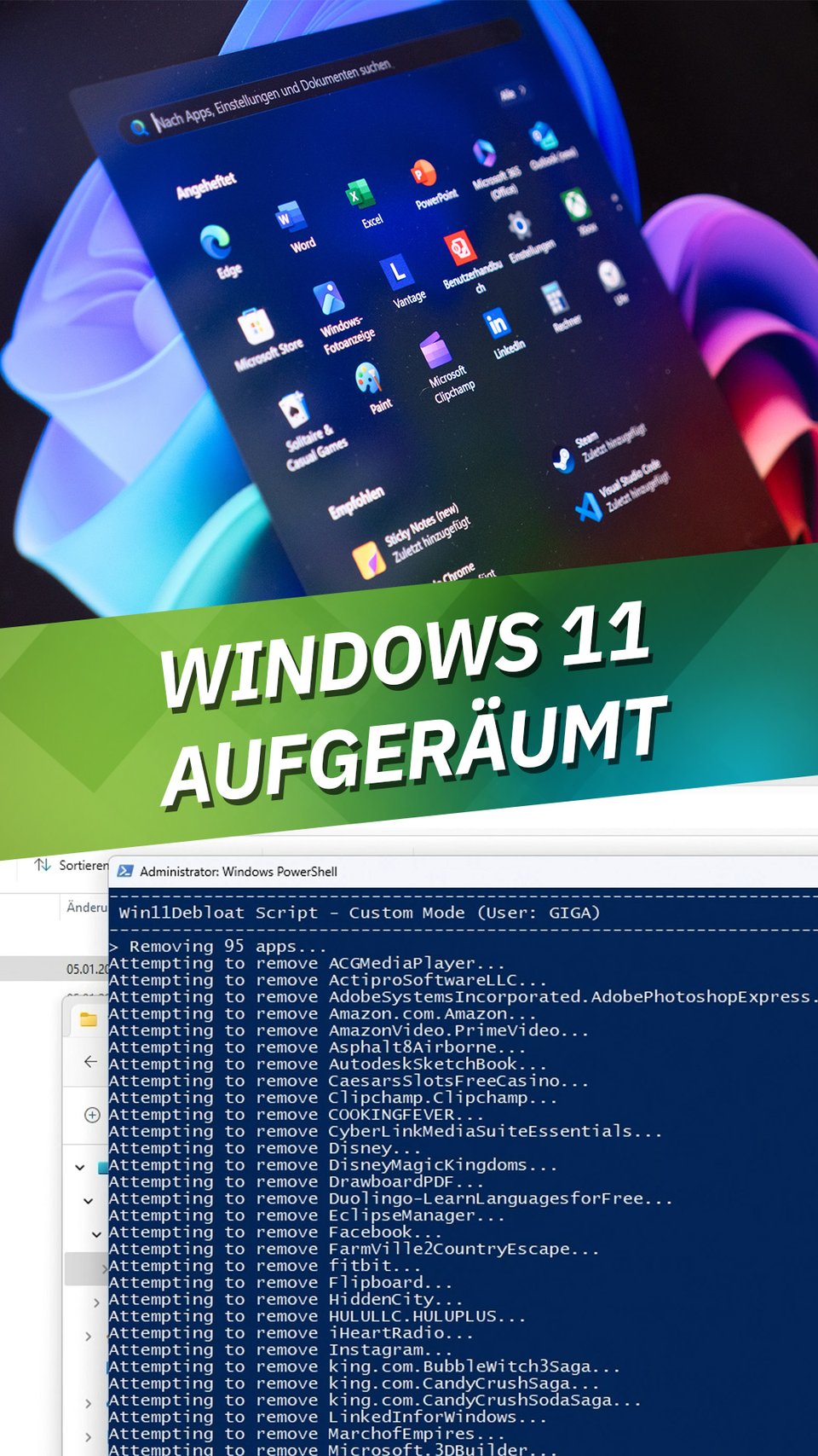 So deinstalliert ihr überflüssige Programme unter Windows 11