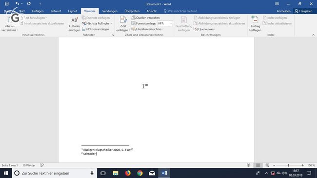 Word: Fußnote einfügen, formatieren, löschen – so geht's